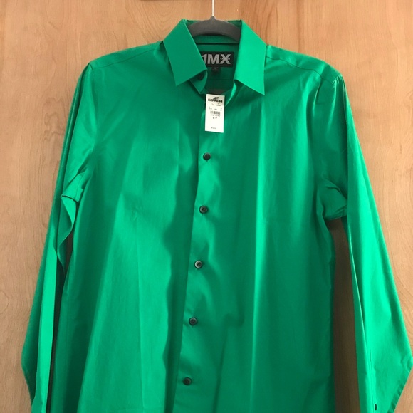 Express | Shirts | Ml Express Mens Dress Shirt In Green Color | Poshmark